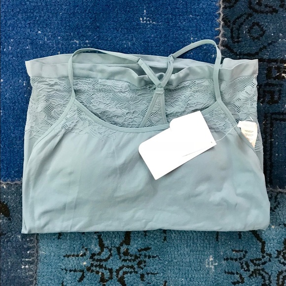 Fabletics | Tops | Fabletics Blue Gray Chelsea Seamless Tank | Poshmark